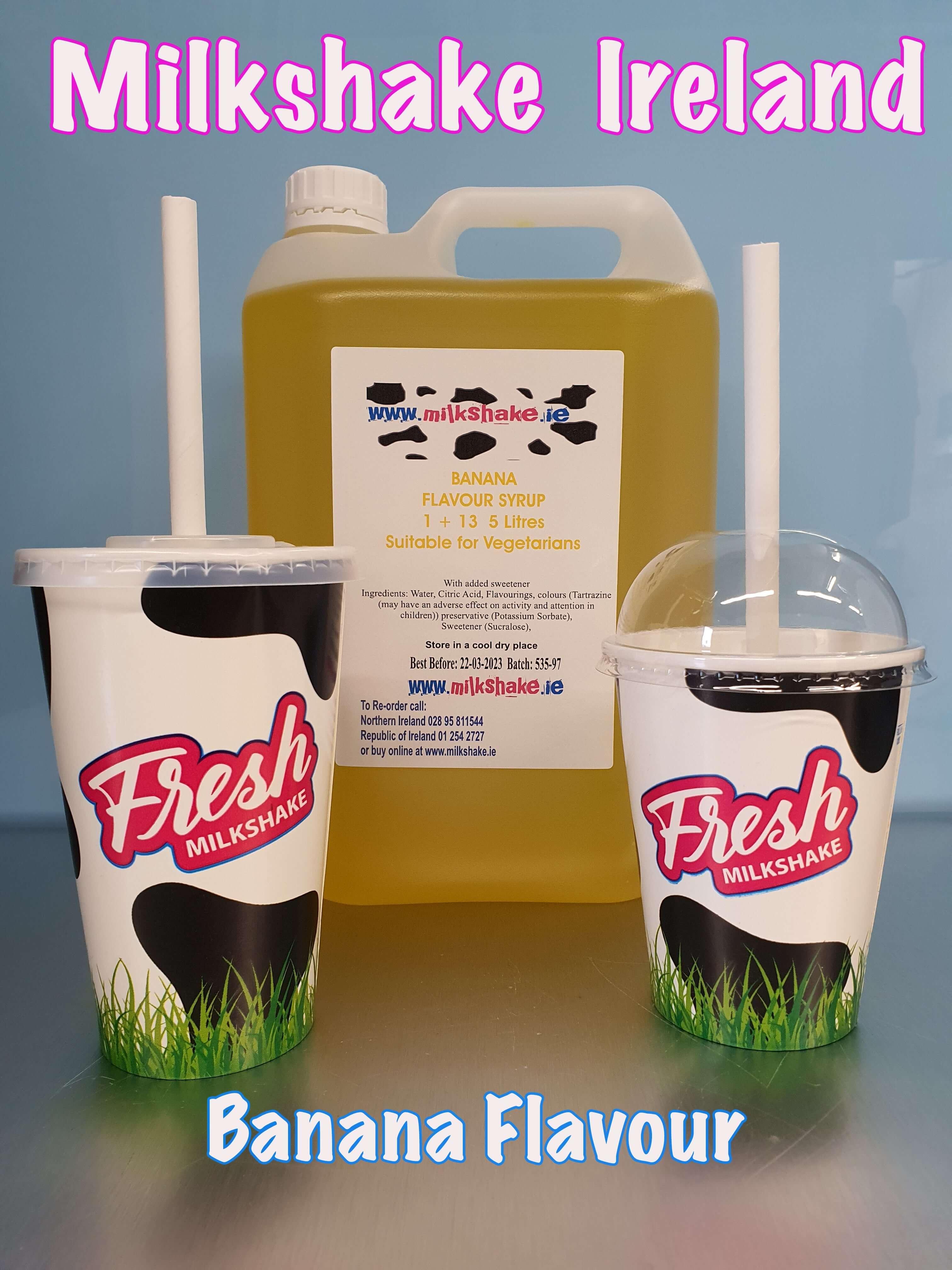 Banana Milkshake Mix 5 Litre Bottle