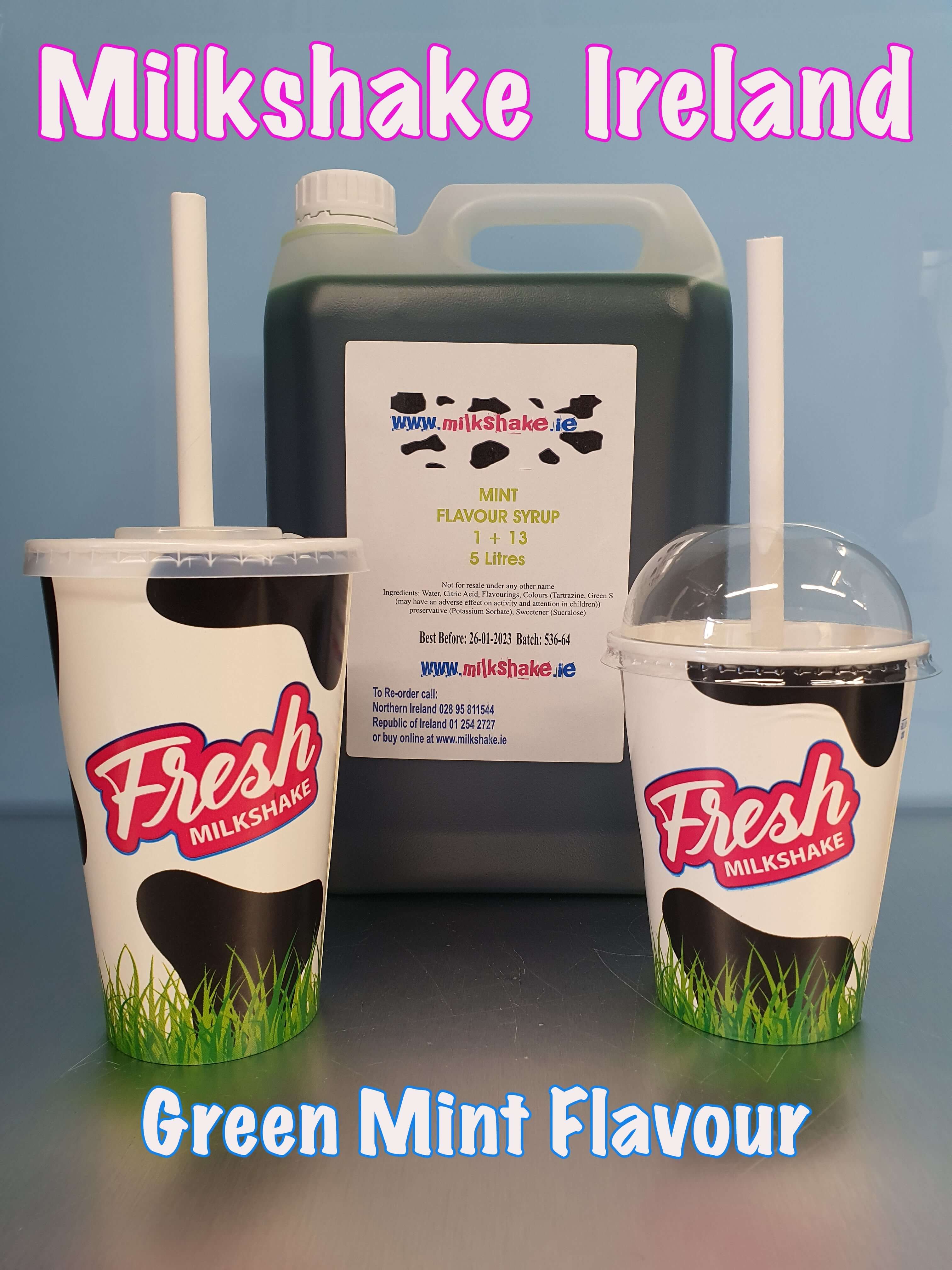Mint Milkshake Mix 5 Litre Bottle