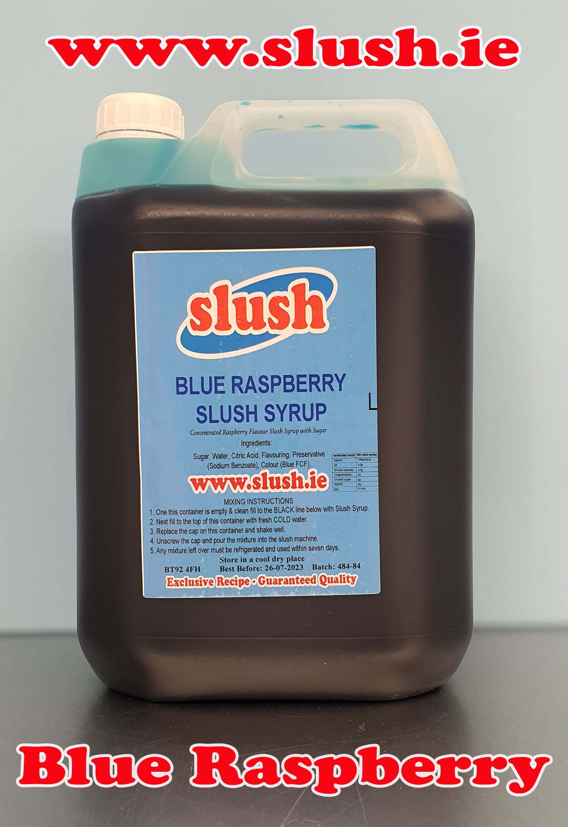 Slush Mix Blue Raspberry 5 litre | www.slush.ie